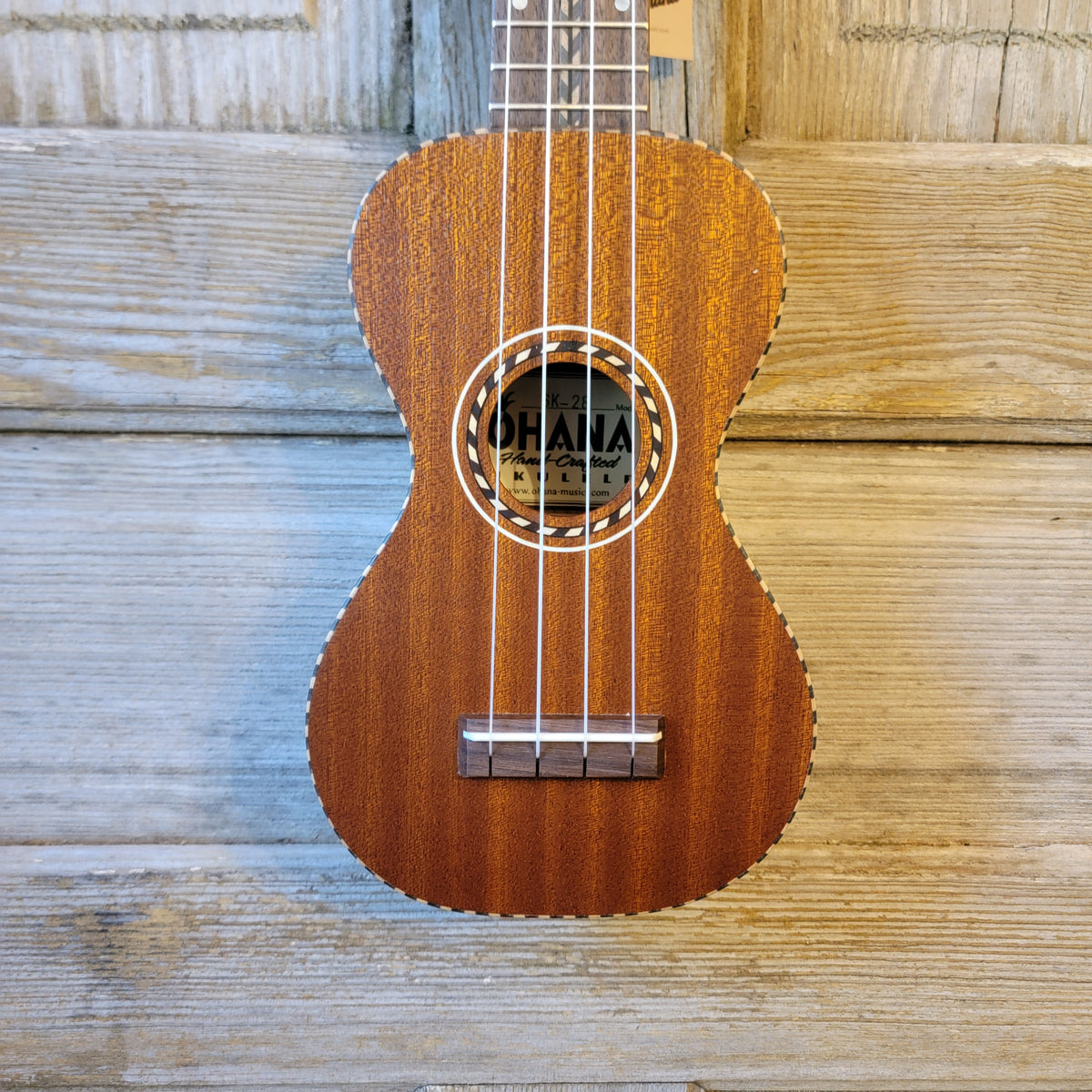 Ohana Soprano SK-28 Vintage Nunes Style All Solid Mahogany Ukulele v03 ...